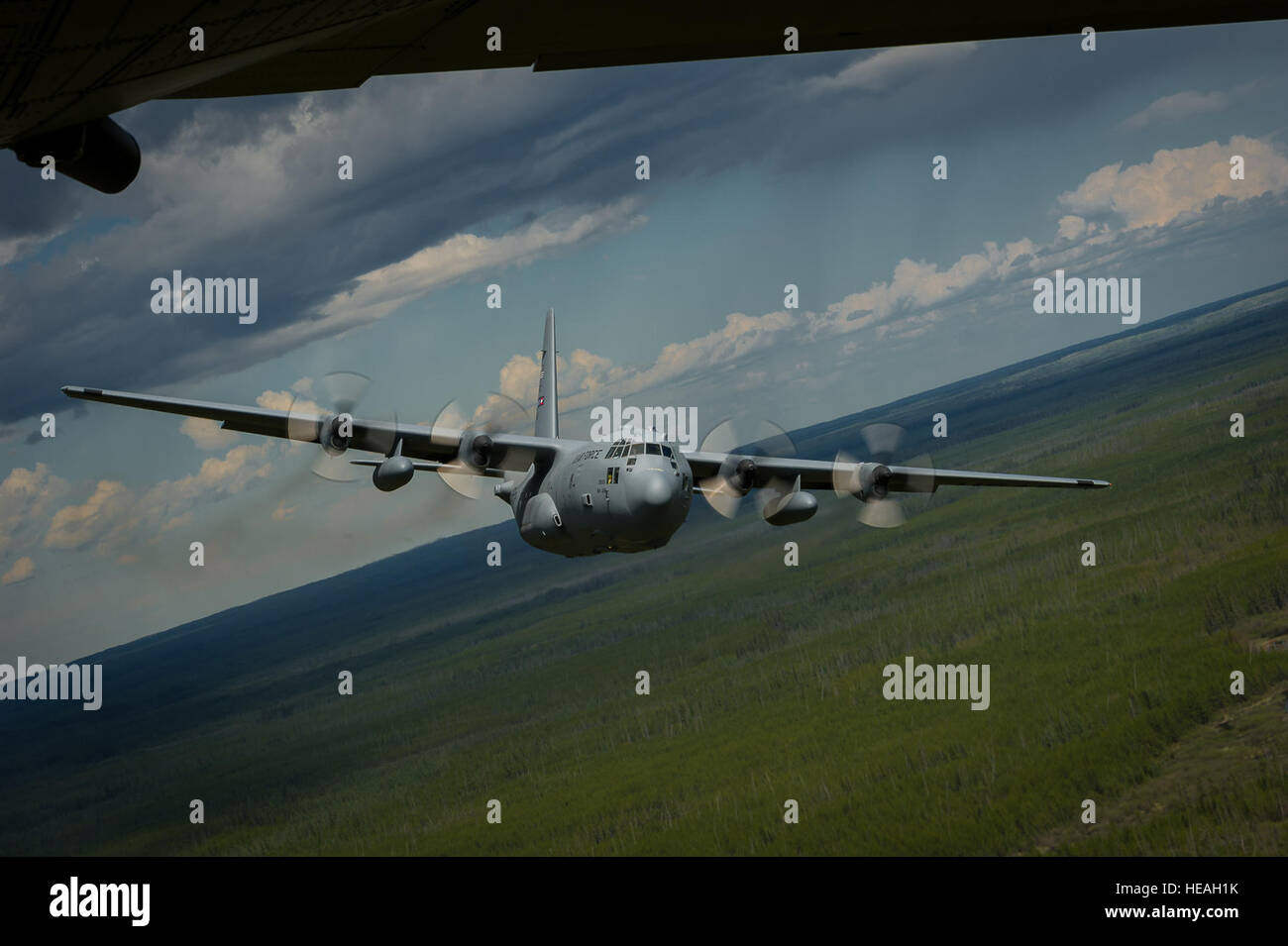 A U.S. Air Force C-130 Hercules aircraft with the 94th Airlift Wing ...