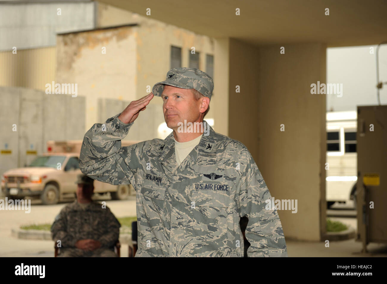 U.S. Air Force Col. (Dr.) Christian Benjamin, commander, 455th ...