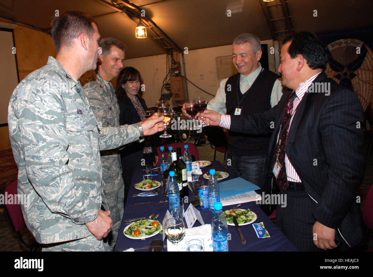 Col. Christopher Bence, Col. (Dr.) Gerard Caron and Dr. Janyl Sabirova ...