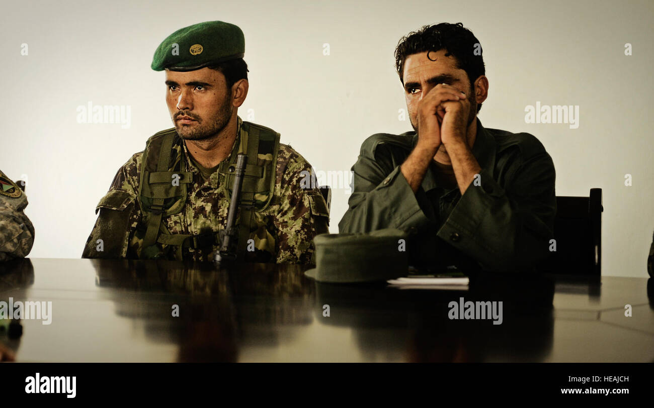 Afghan National Army and National Directorate of Security commanders ...