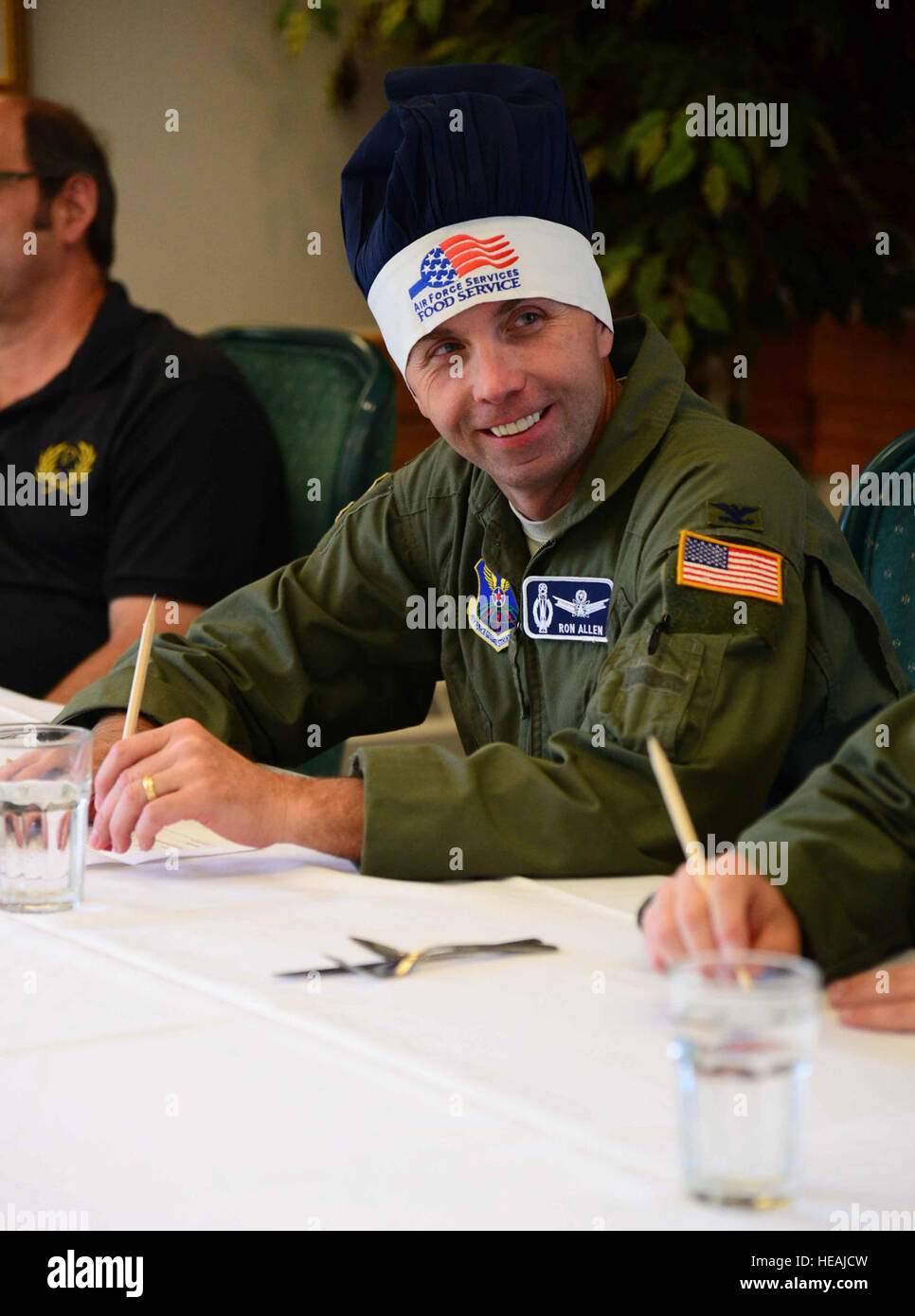Col. Ron Allen, 341st Missile Wing commander, assists in judging a ...