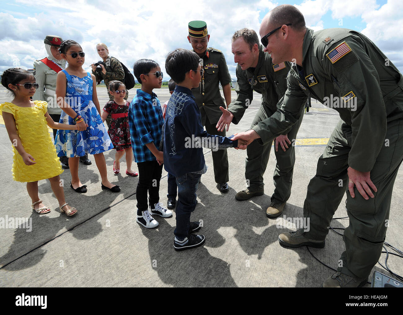 Pacific Air Forces demonstration team members, Maj. Mat Klingenber ...