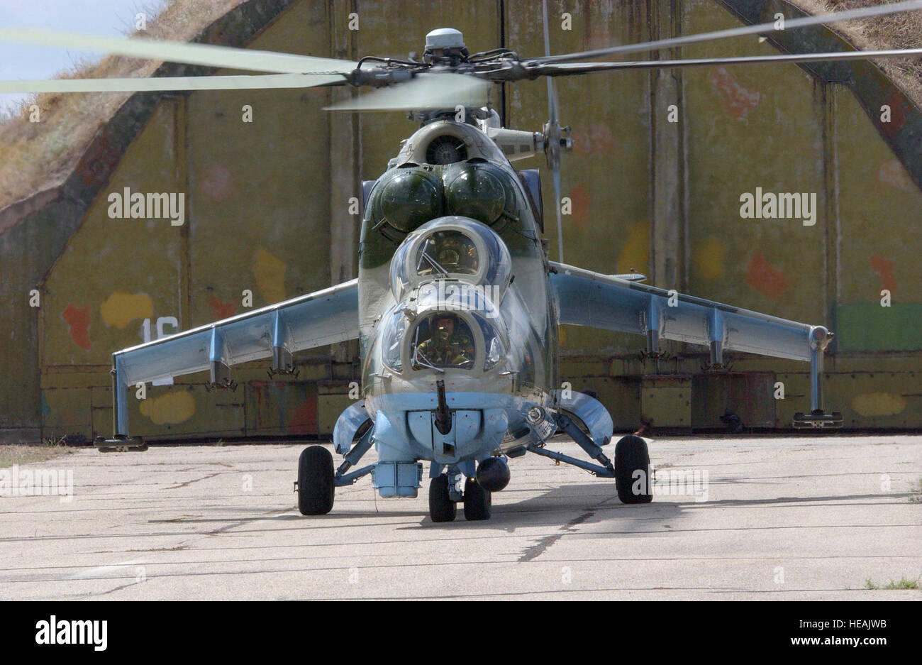 A Russian designed MI-24 Hind helicopter from the Former Yugoslavian ...