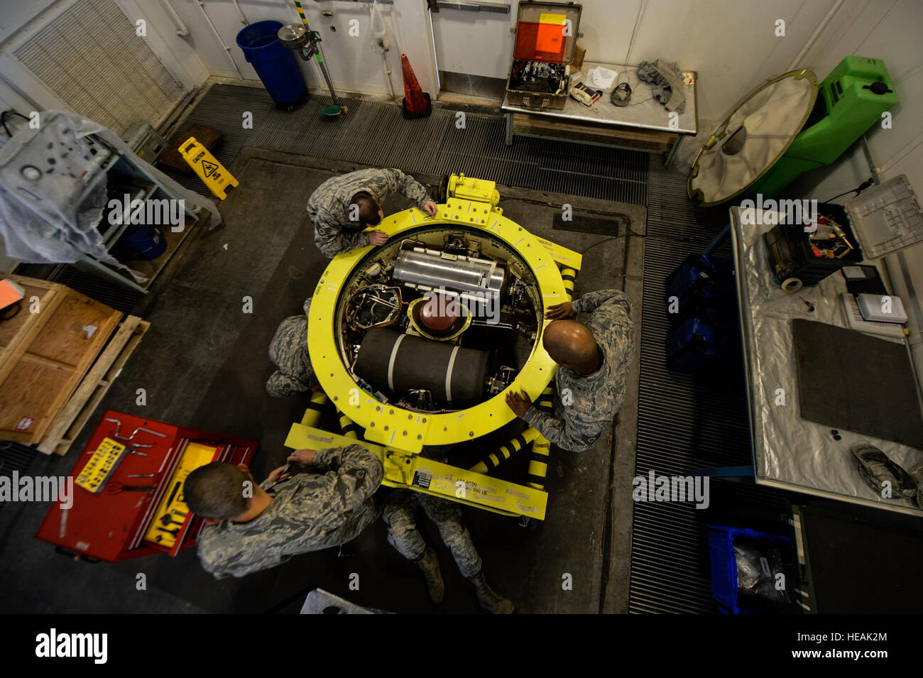 Missile maintenance technicians from the 576th Flight Test Squadron ...