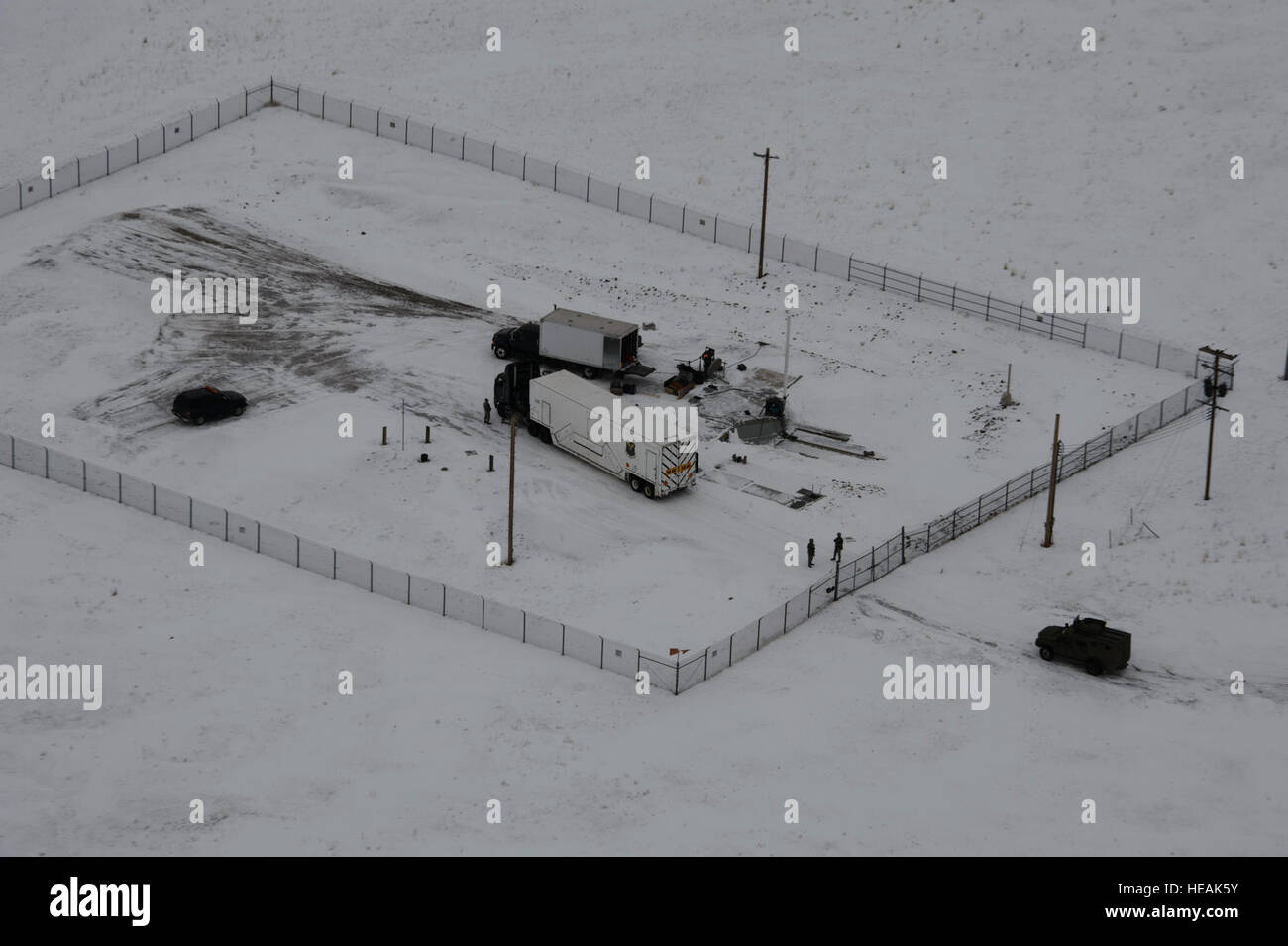 U.S. Air Force 341st Missile Maintenance Squadron transports a new re ...