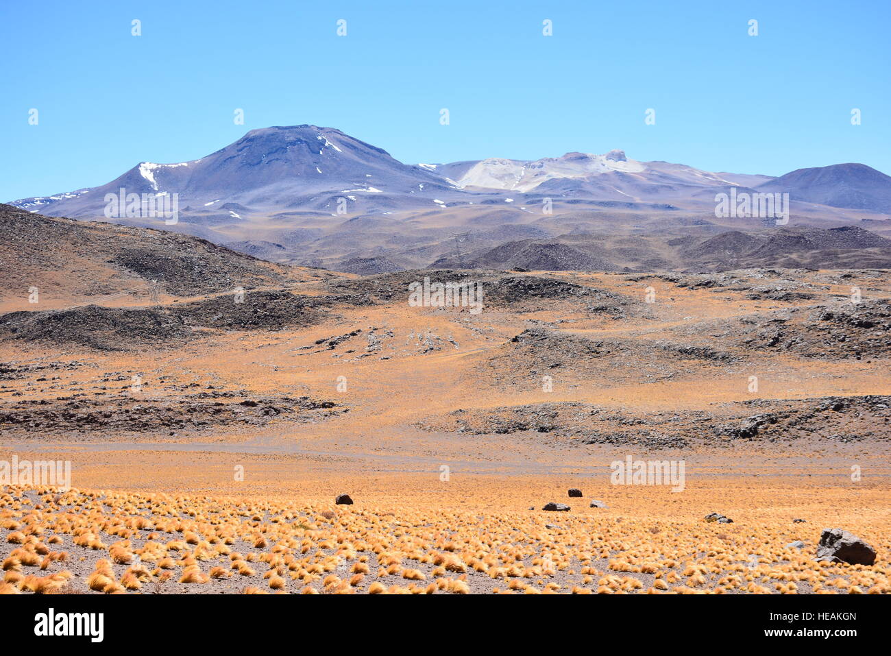 Landscape of mountains and lake in Atacama desert Chile Stock Photo - Alamy