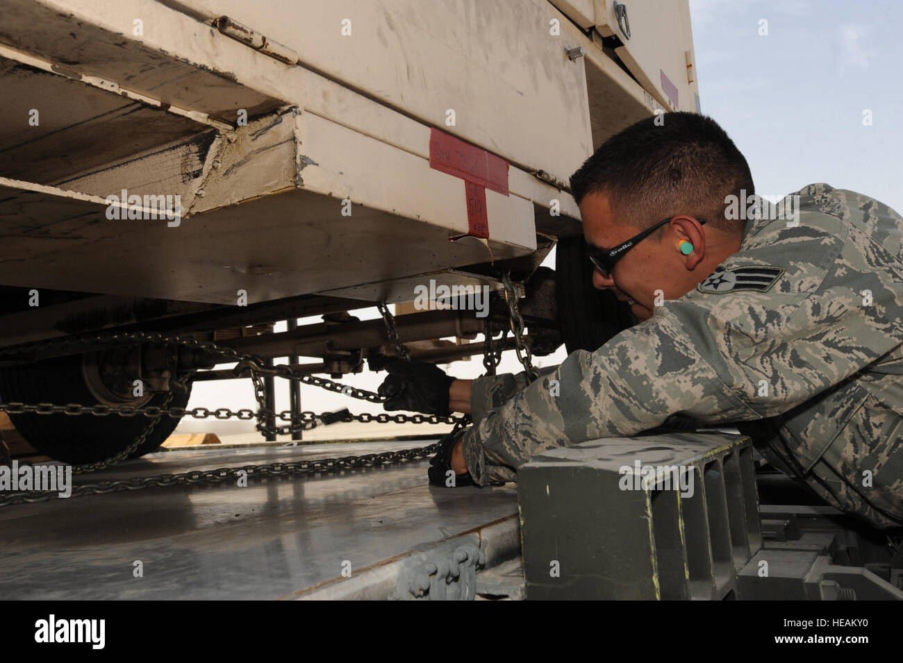 A U.S. Air Force air transportation journeyman from the 380th ...