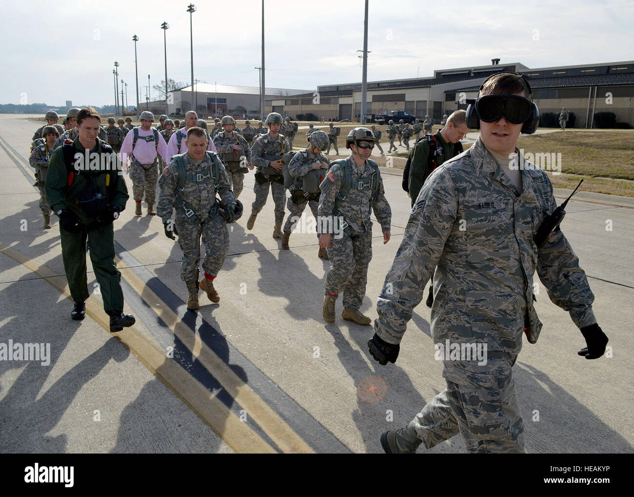 U.S. Air Force Senior Airman Steven Kaiser, a passenger services agent ...