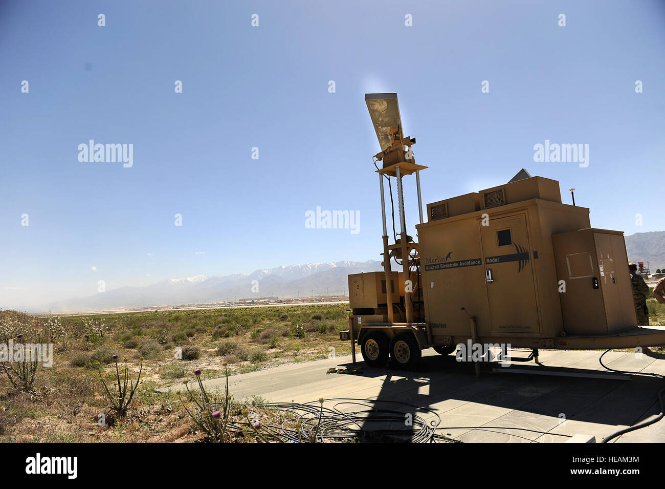 A new Merlin bird radar system is installed at Bagram Airfield ...