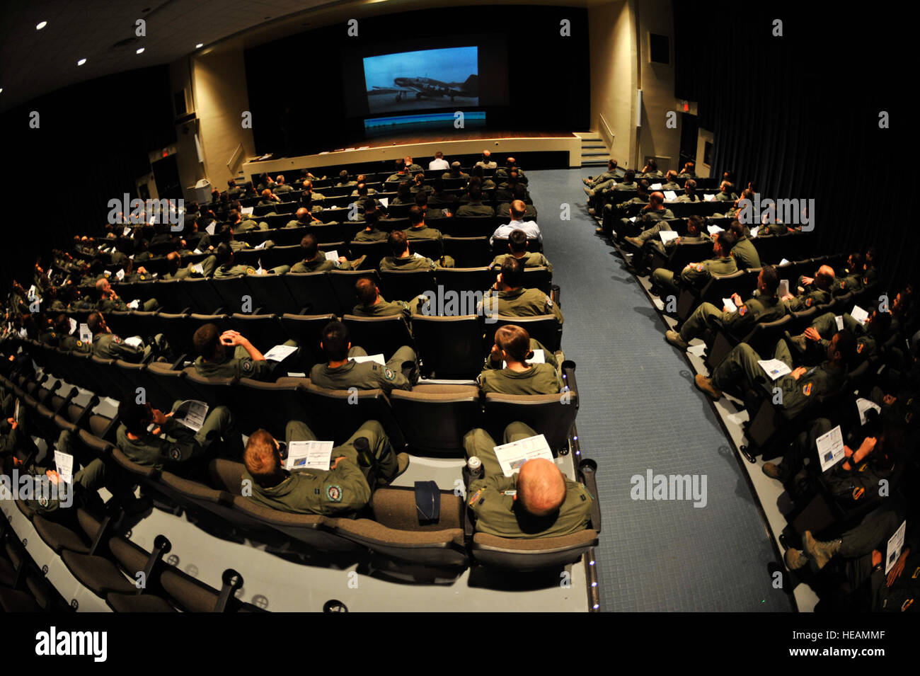 Airmen from the 4th Fighter Wing attend an aircrew briefing at Seymour ...
