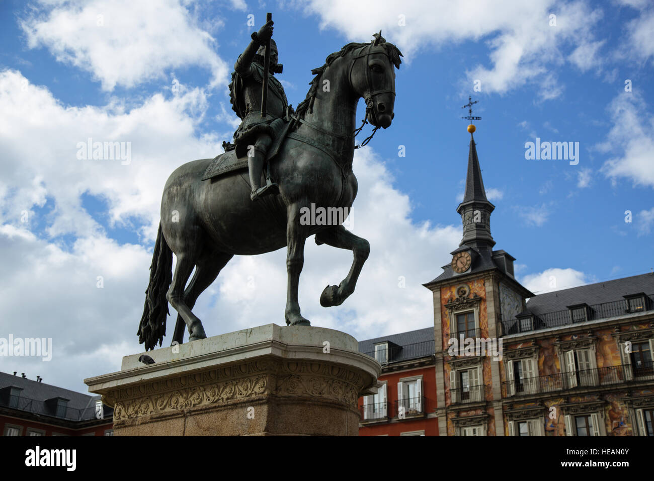 Plaza in Madrid, Spain in the Spring Stock Photo - Alamy