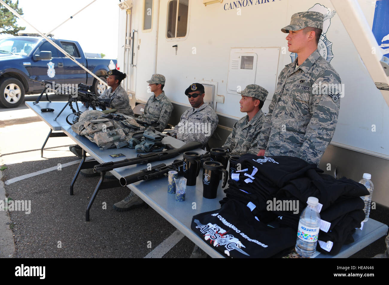 Members from the 27th Special Operations Security Forces Squadron, man ...