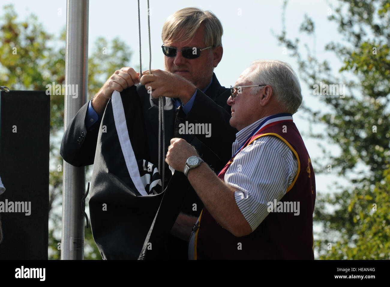 Matthew Hartman, left, 358 Air Force Sergeant Association chapter ...