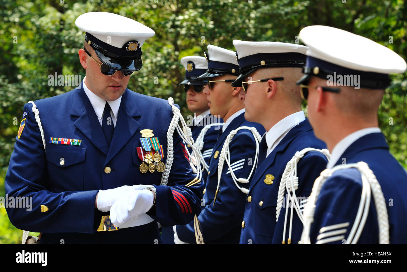 U.S. Coast Guard Petty Officer 1st Class Matthew Garats prepares ...