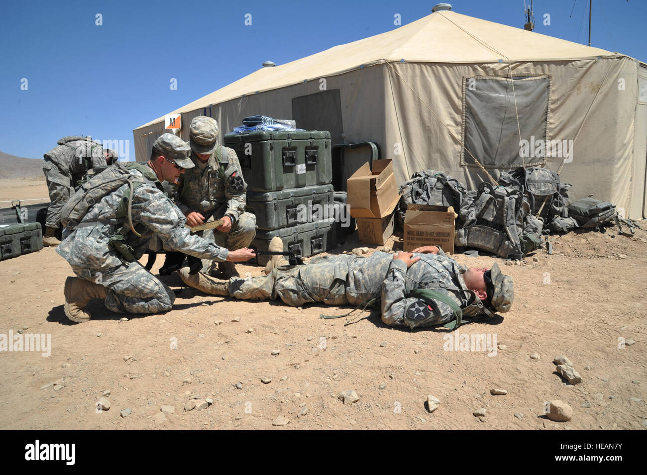 U.S. Army medics from 2nd Battalion, 23rd Infantry Regiment, 4th ...