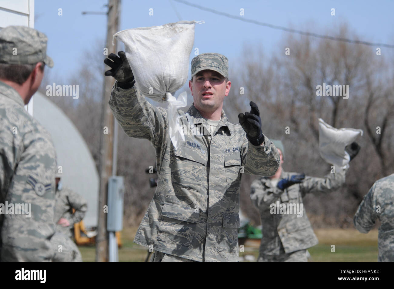 From left to right, Staff Sgt. Paul Williams and Staff Sgt. Sam Wagner ...
