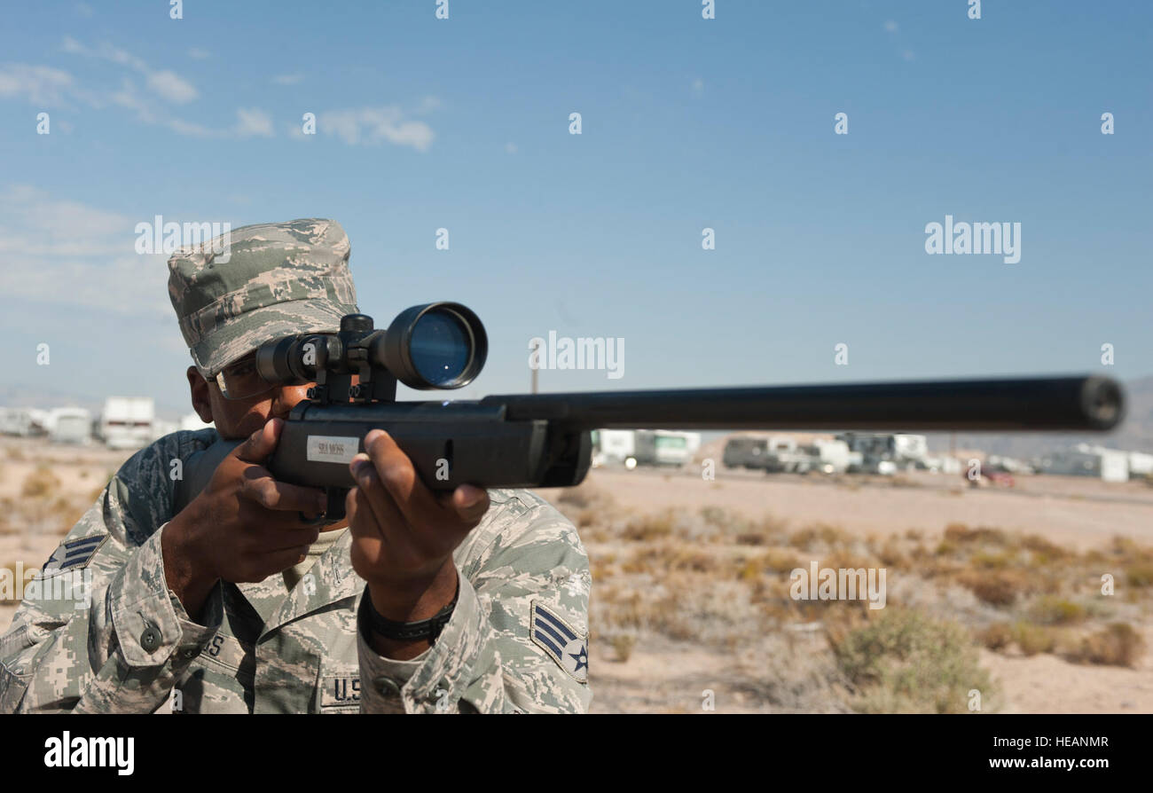 Senior Airman Reuben Moss, 99th Civil Engineer Squadron pest management ...