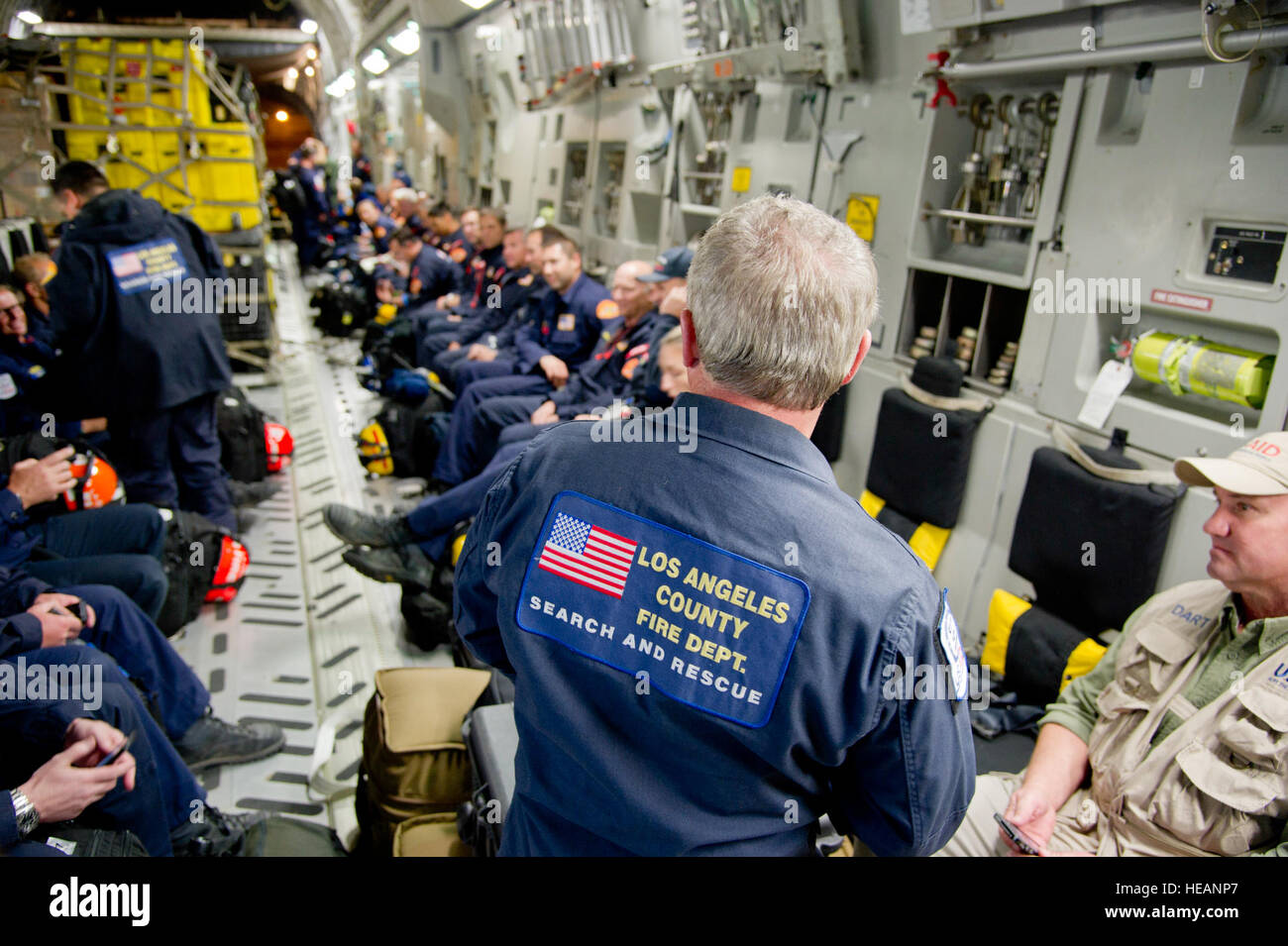 Los angeles county fire department search and rescue team hi-res stock ...