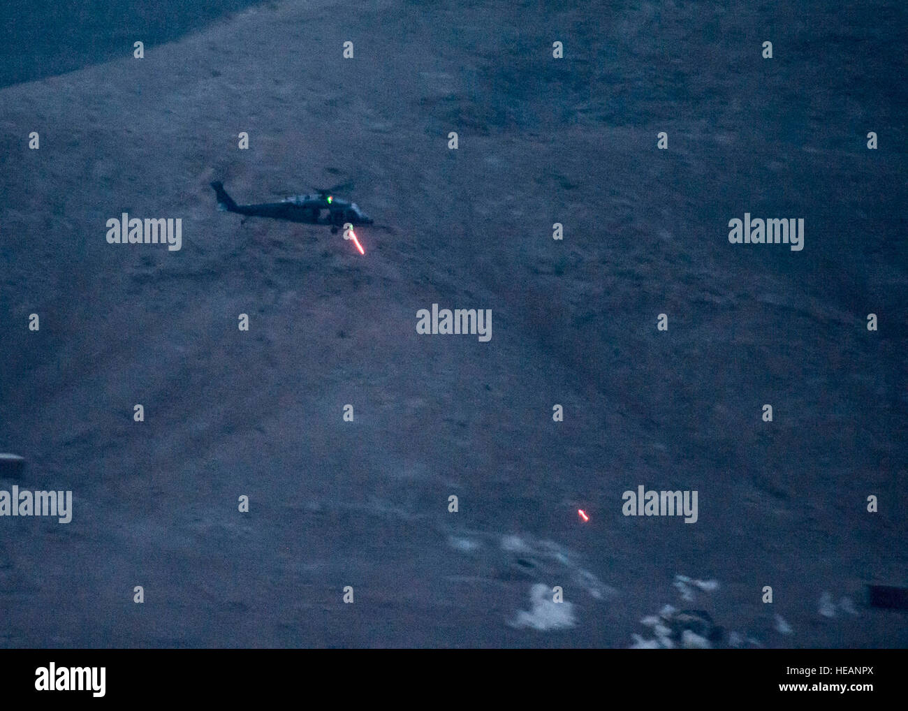 The 303rd Expeditionary Rescue Squadron conducts live-fire weapons ...