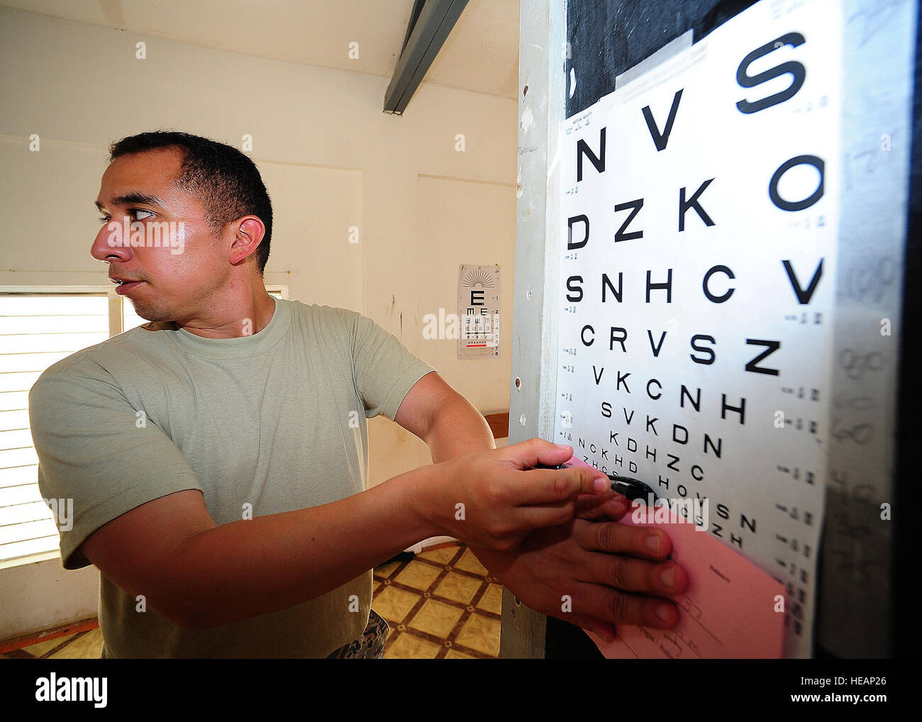 U.S. Air Force Tech. Sgt. Esteban Puga, optometry technician from Fort ...