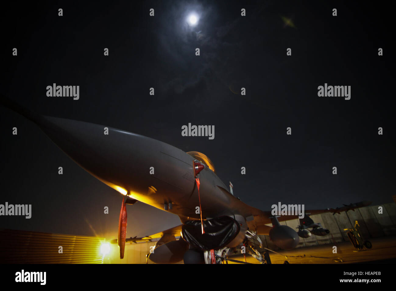 A U.S. Air Force F-16C Fighting Falcon deployed from the 177th Fighter ...