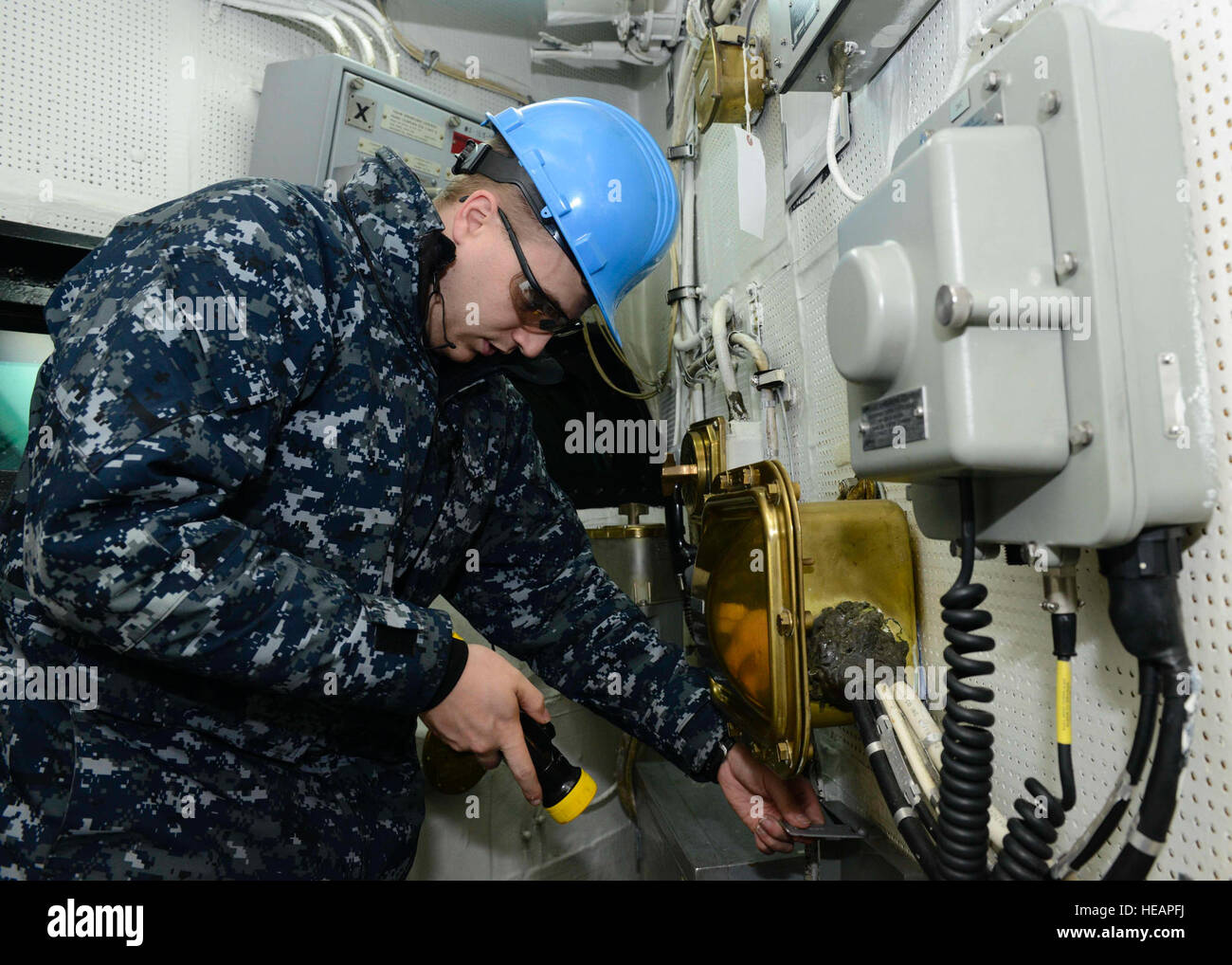 Personnel aboard USS Nimitz inspected and maintained conflag stations ...