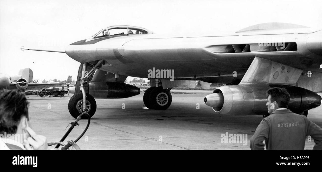 The Northrop YRB-49A is a prototype jet-powered flying wing aircraft ...