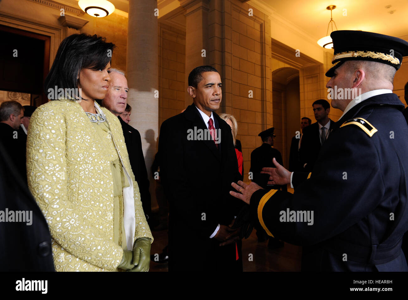 First lady Michelle Obama, Vice President Joe Biden, President Barack ...