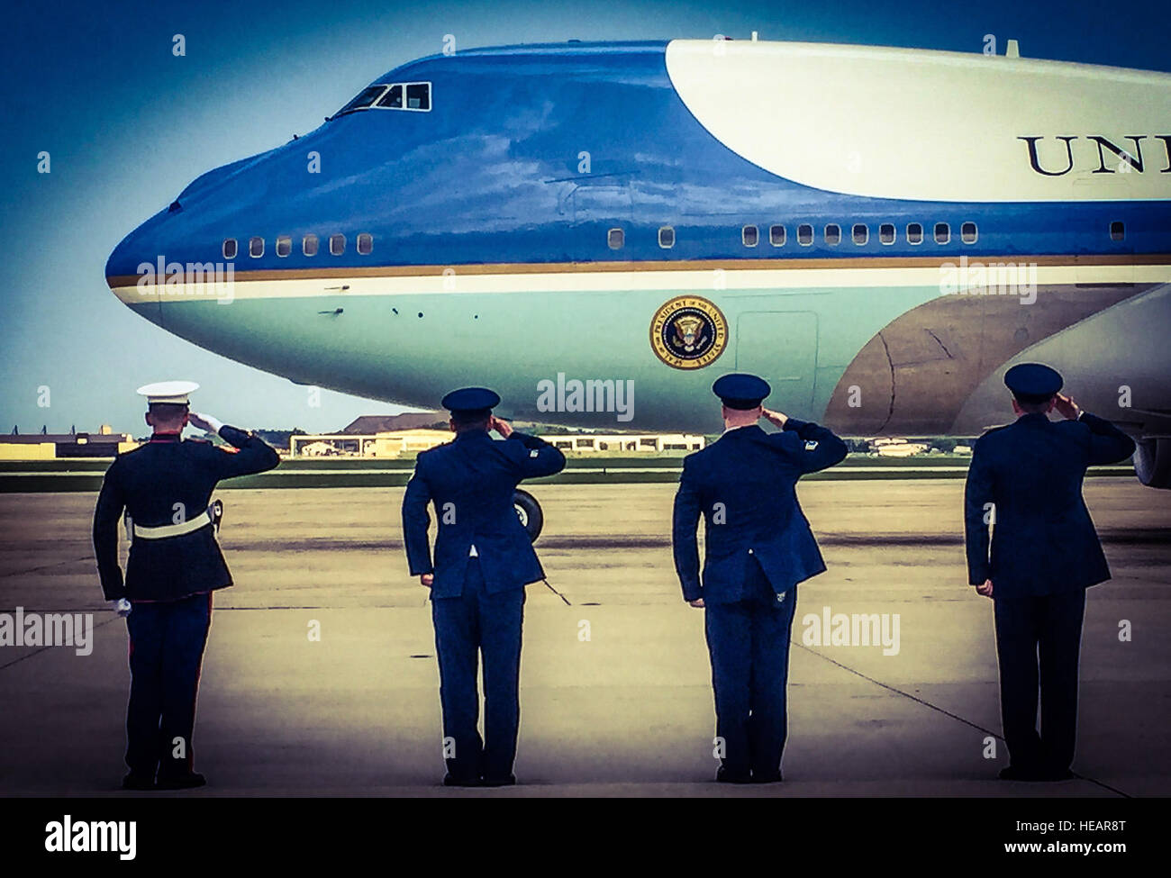 (Right to left) Col. J.C. Millard, 89th Airlift Wing commander, Staff ...