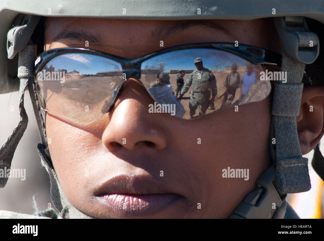 Army Capt. Masiray Kallay watches joint service members and civilians ...