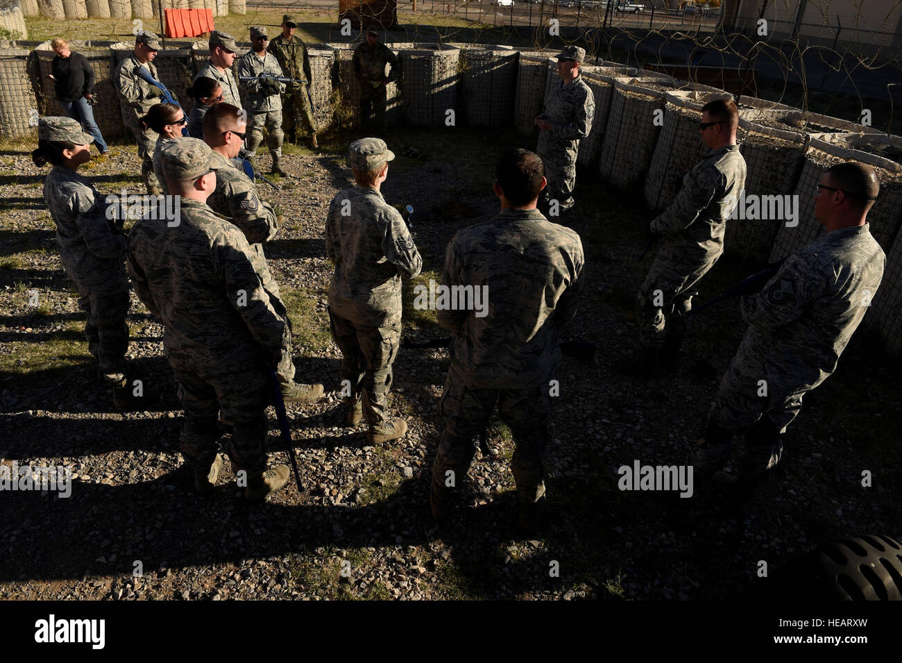 Operational Contract Support Joint Exercise 2016 participants listen to ...