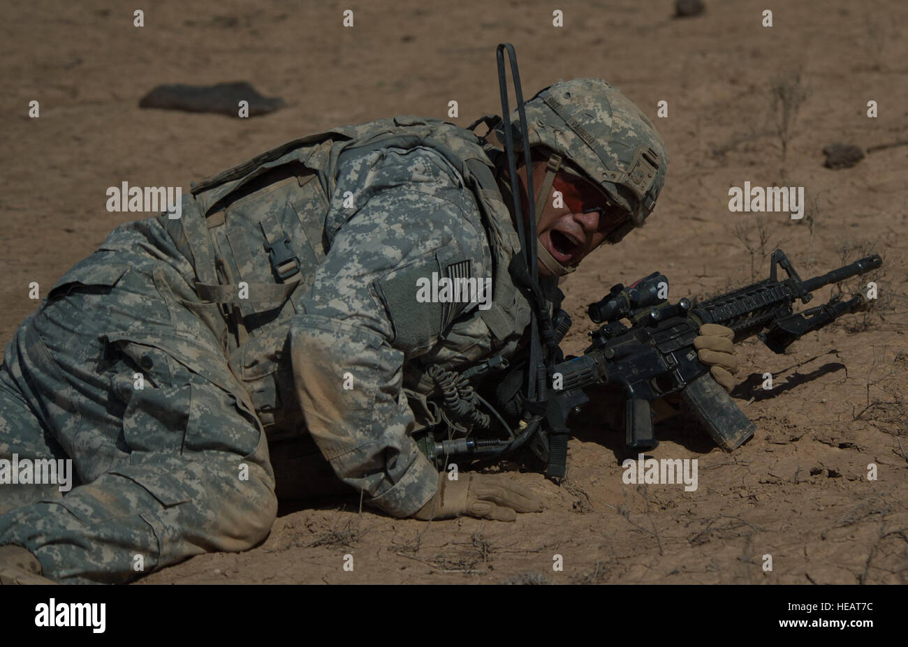A platoon sergeant from Alpha Company,1st Armored Battalion, 77th ...