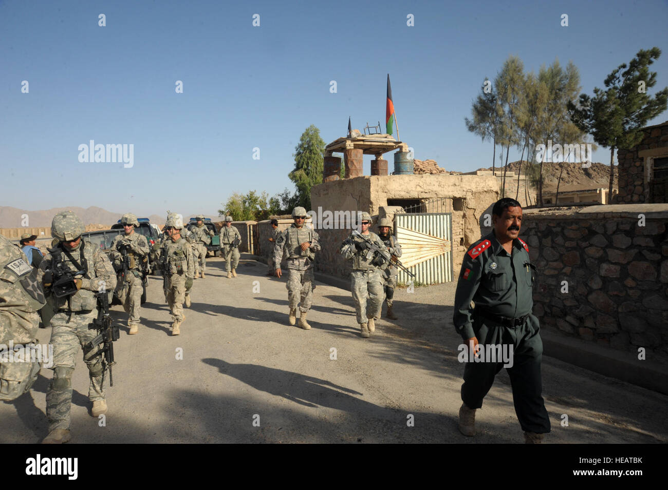 Col. Gul Mohammed (right), commander of the Afghan National Police ...