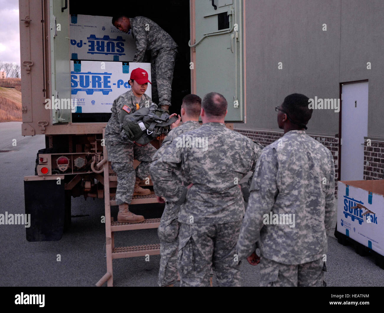 U.S. Army Spcs. Hector Royal and Aimee Galvan, 165th Quartermaster ...