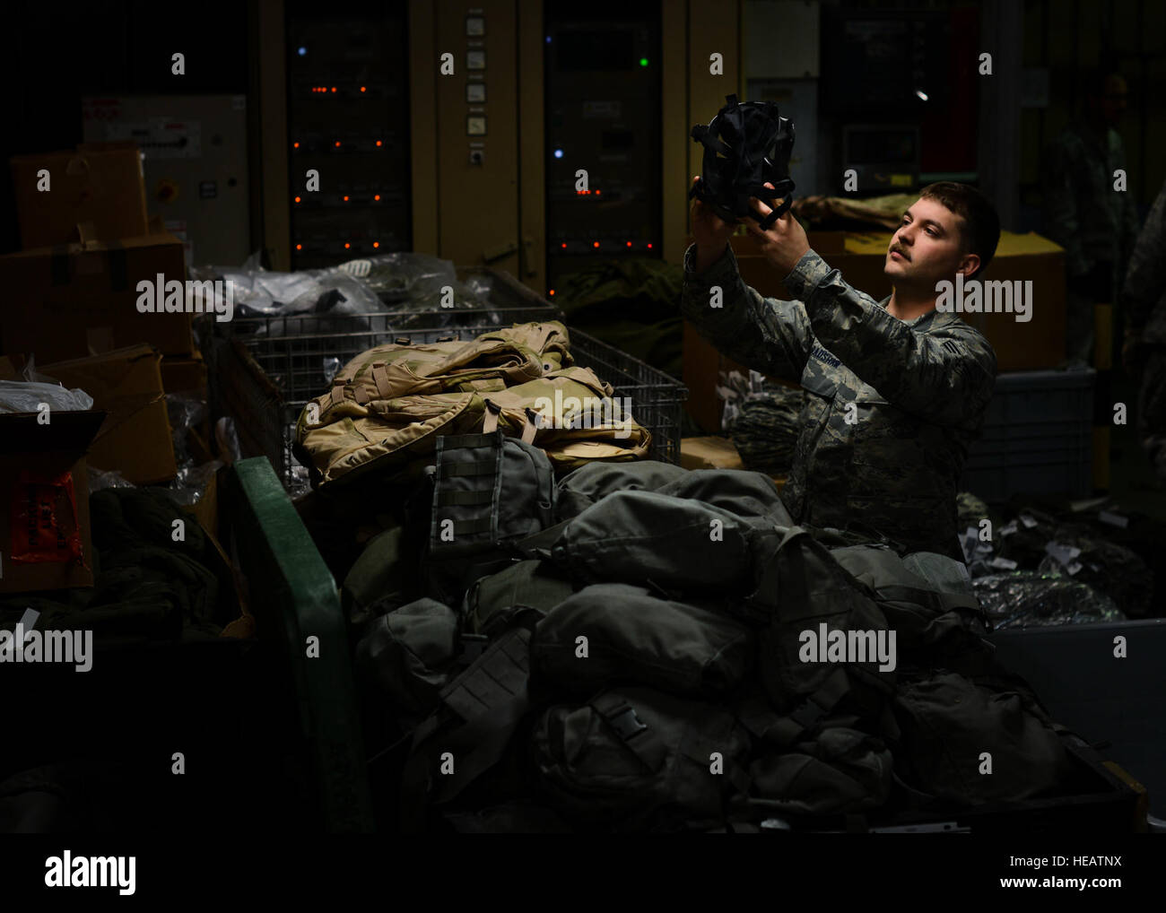 U.S. Air Force Senior Airman James Bradshaw, 31st Logistics Readiness ...