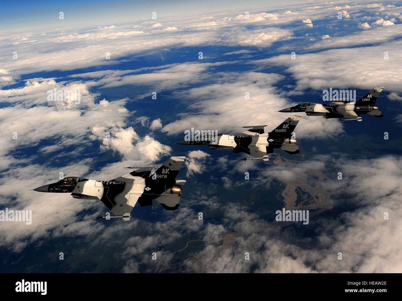 U.S. Air Force F-16 Aggressor aircraft from the 18th Aggressor Squadron ...