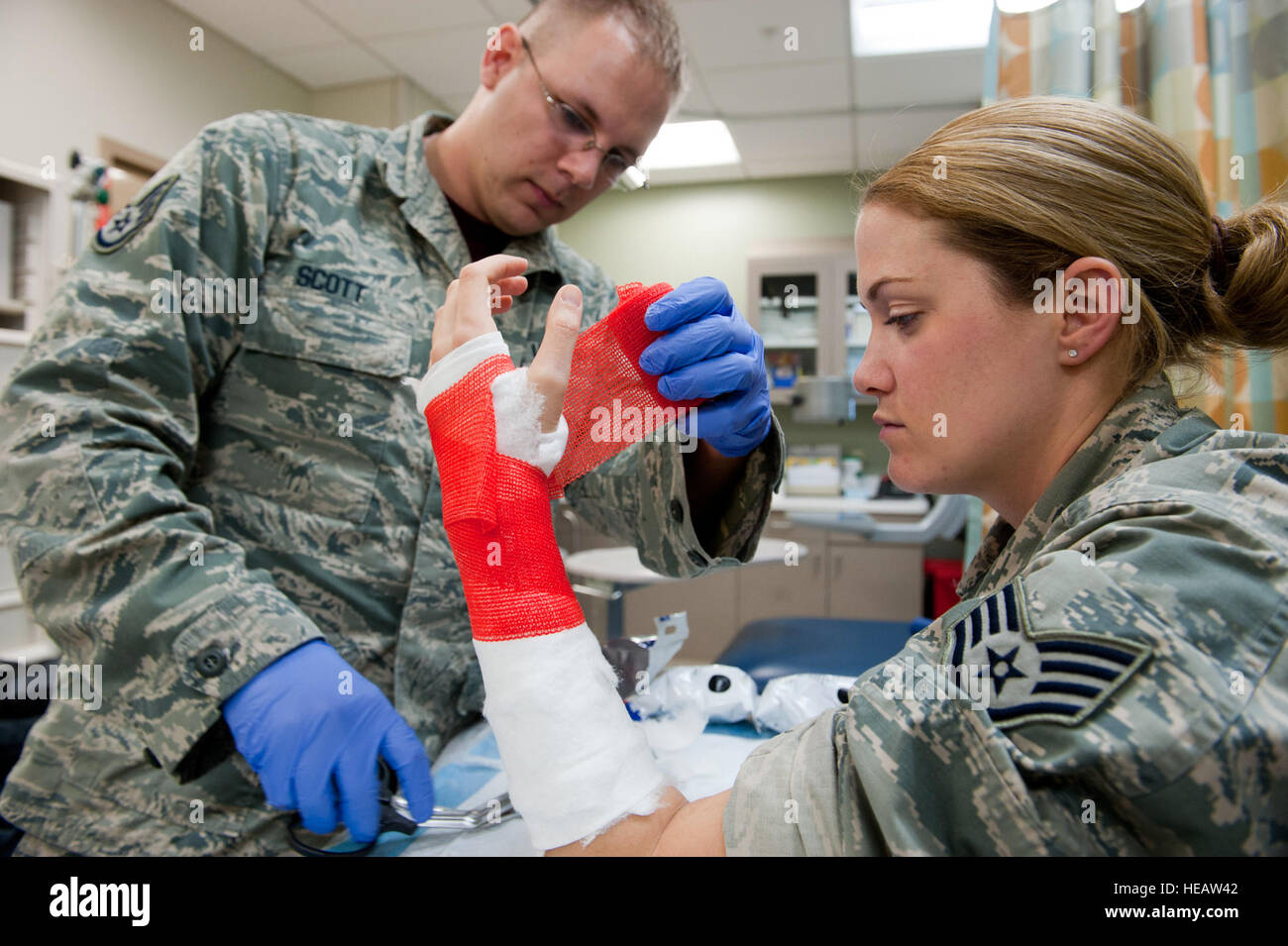 Staff Sgt. Samuel Scott (left), 99th Medical Operations Squadron ...