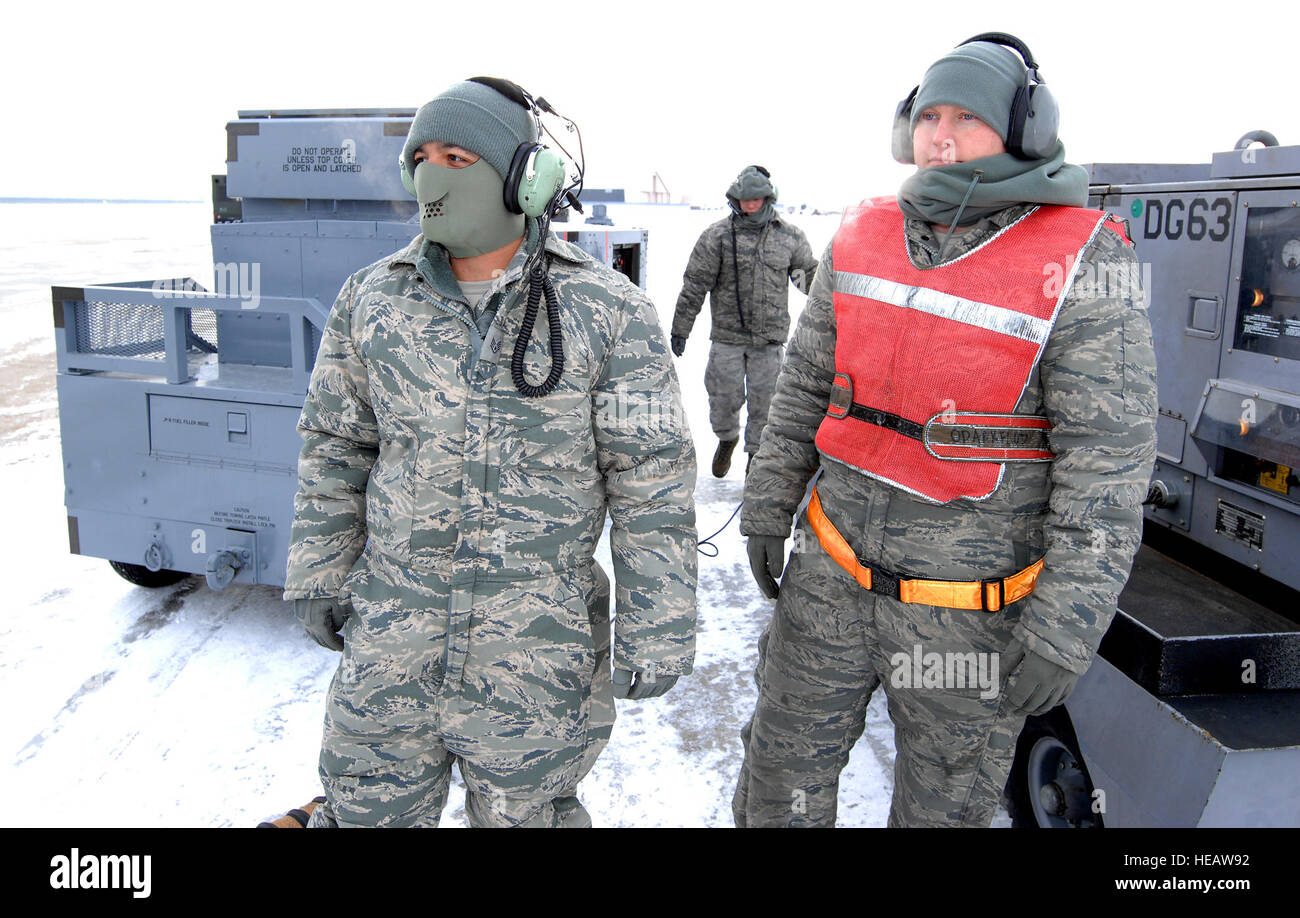 U.S. Air Force Staff Sgt. Vincent Vasquez, left, U.S. Air Force Airman ...