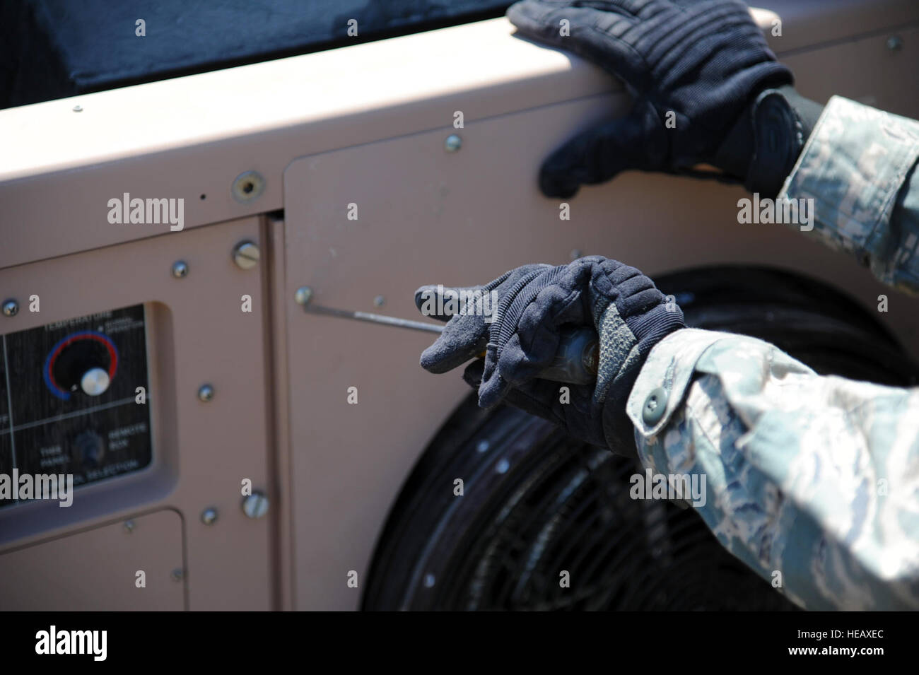 U.S. Air Force HVAC specialist, Staff Sgt. Corina Thornton assigned to ...