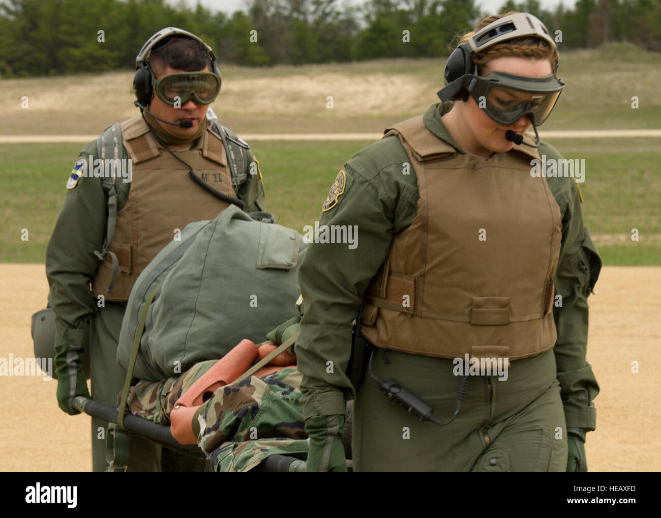 U.S. Air Force Senior Airman Casey Snider, an aeromedical technician ...