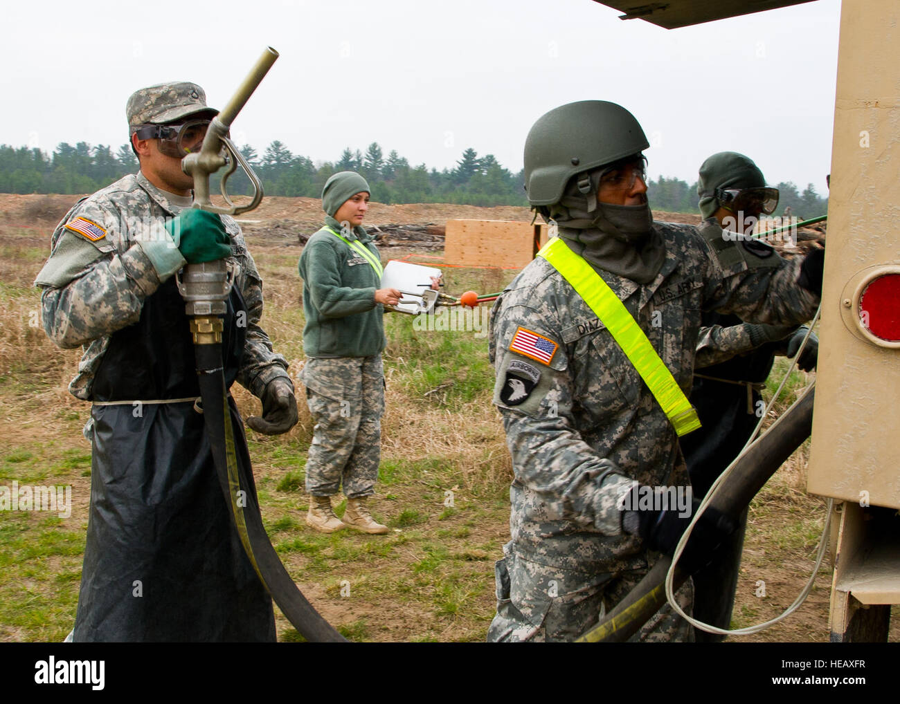 U.S. Army Pfc. William Colon, and Spc. Francisco Diaz , petroleum ...