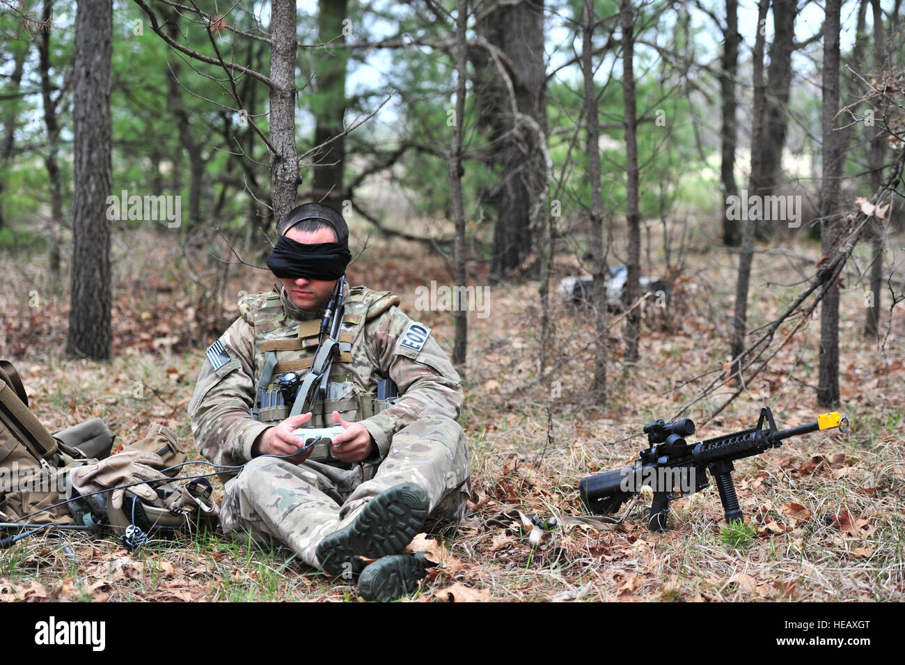 U.S. Air Force Senior Airman Randall Brown of the 932d Civil ...