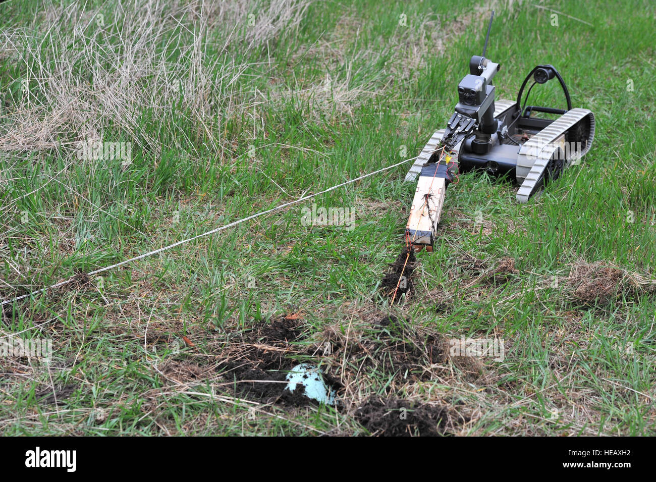 A U.S. Air Force PackBot 310 from the 932d Civil Engineering Squadron ...