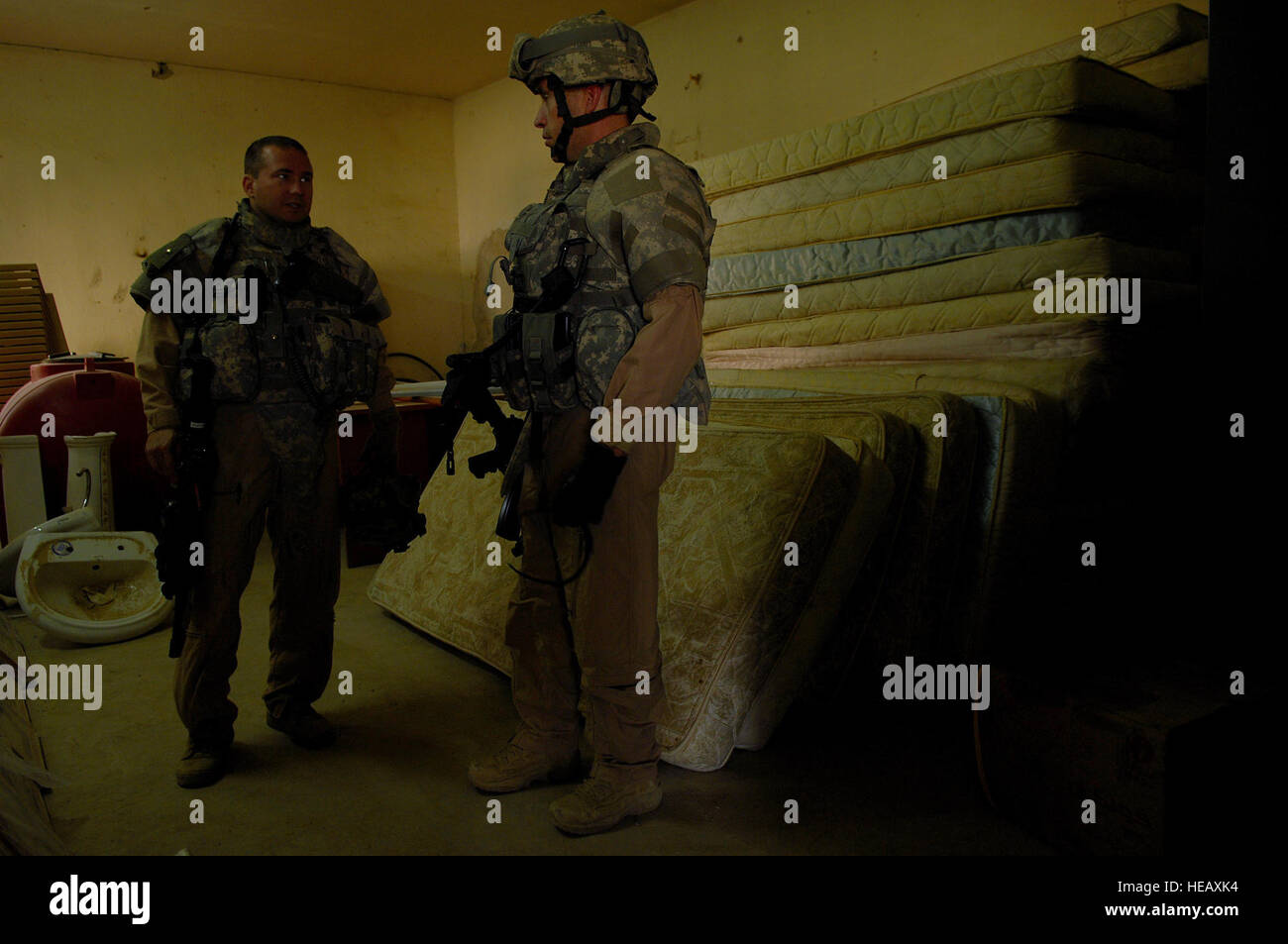 U.S. Air Force Tech Sgt. Terry Miller and Master Sgt. William Schaal ...