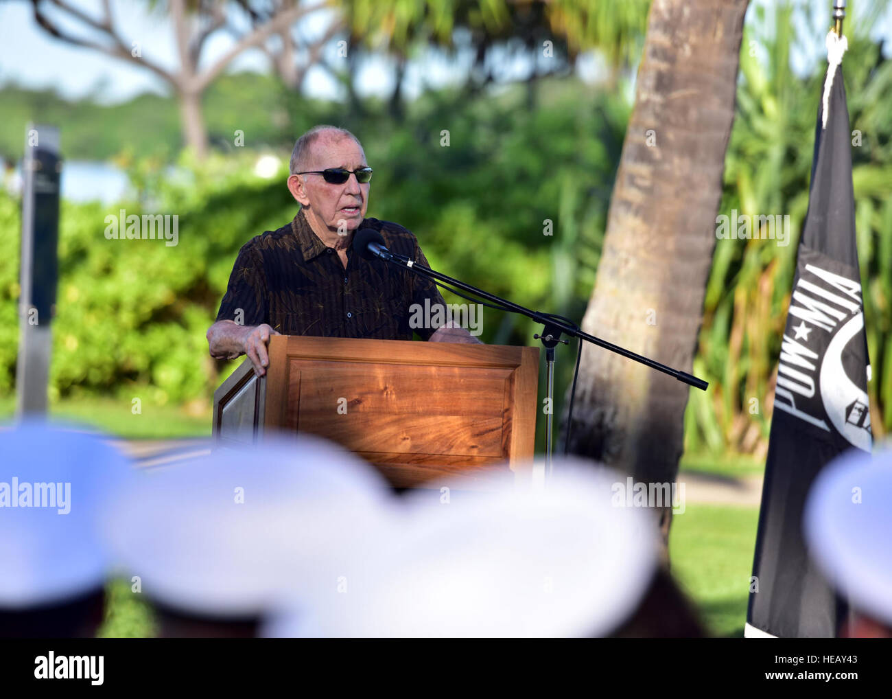 The Pearl Harbor Colors Ceremony at the Pearl Harbor Visitor Center ...