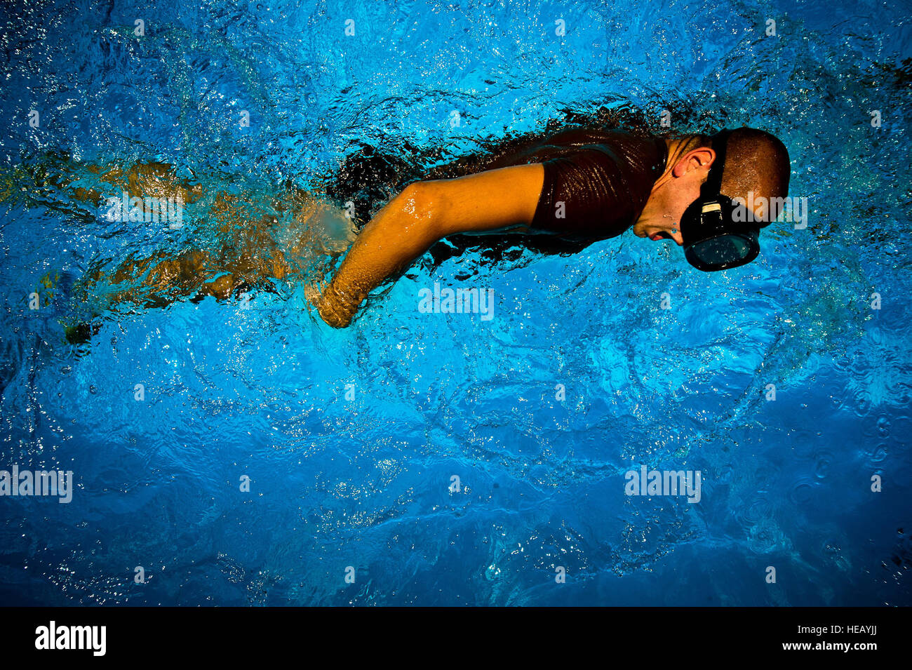 Air Force Pararescue Jumper (PJ) trainees participate in the water ...