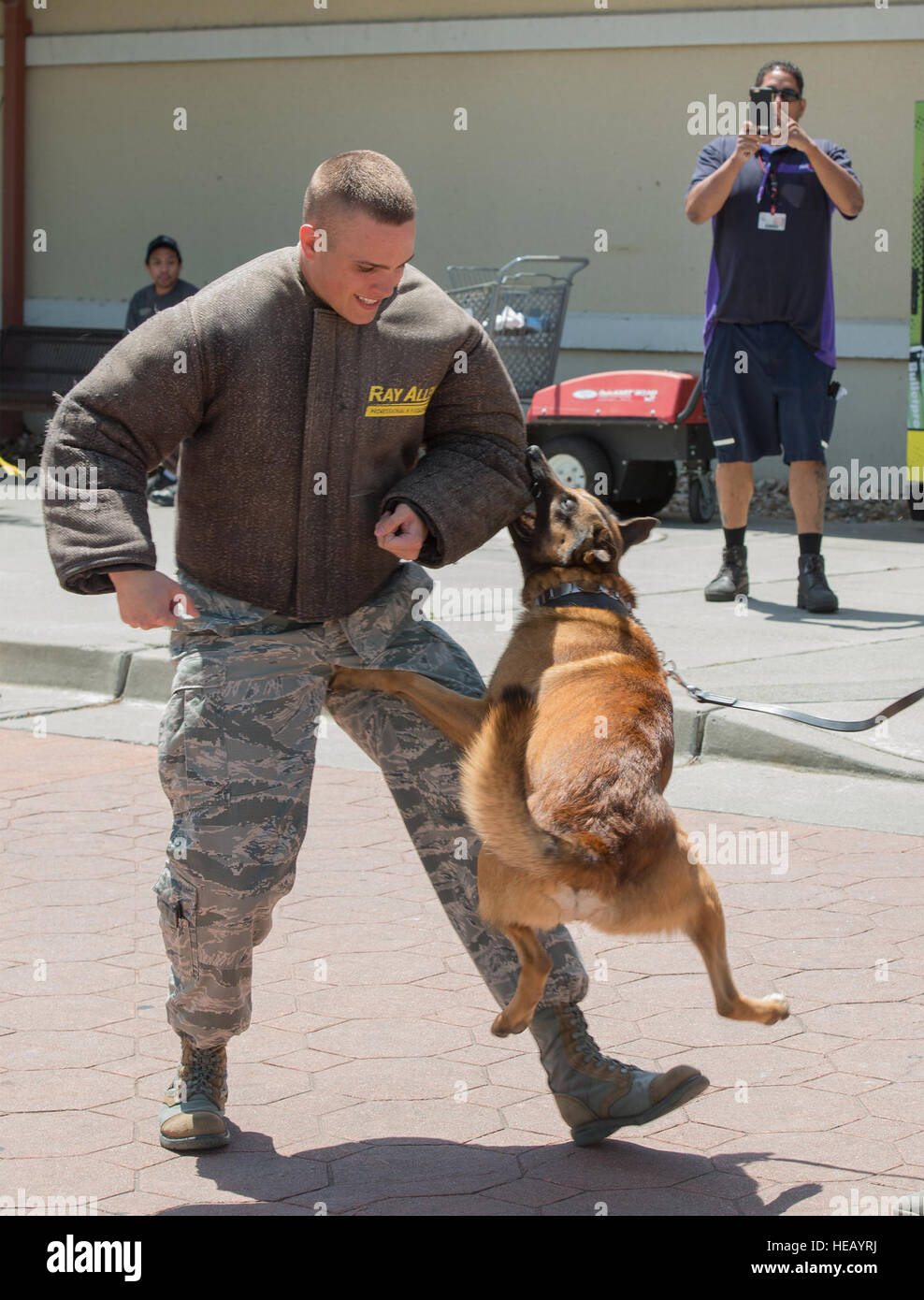 Senior Airman James Van Tine, an armorer for the 60th Security Forces ...
