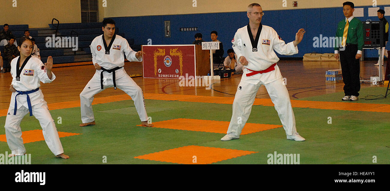 KUNSAN AIR BASE, South Korea -- Senior Airmen Brenna Reynolds and Aaron ...