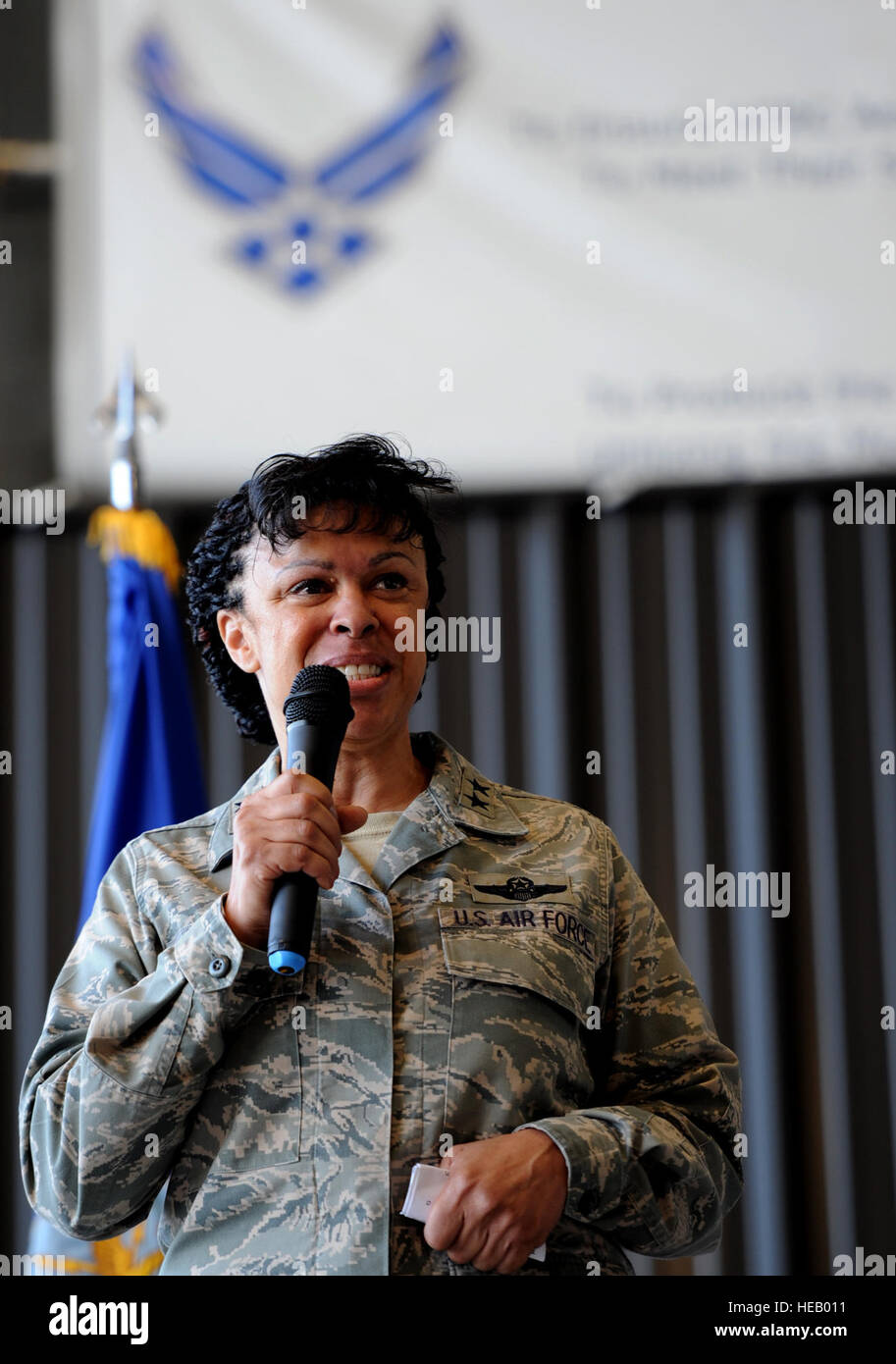 U.S. Air Force Maj. Gen. Stayce Harris, commander, 22nd Air Force, Air ...