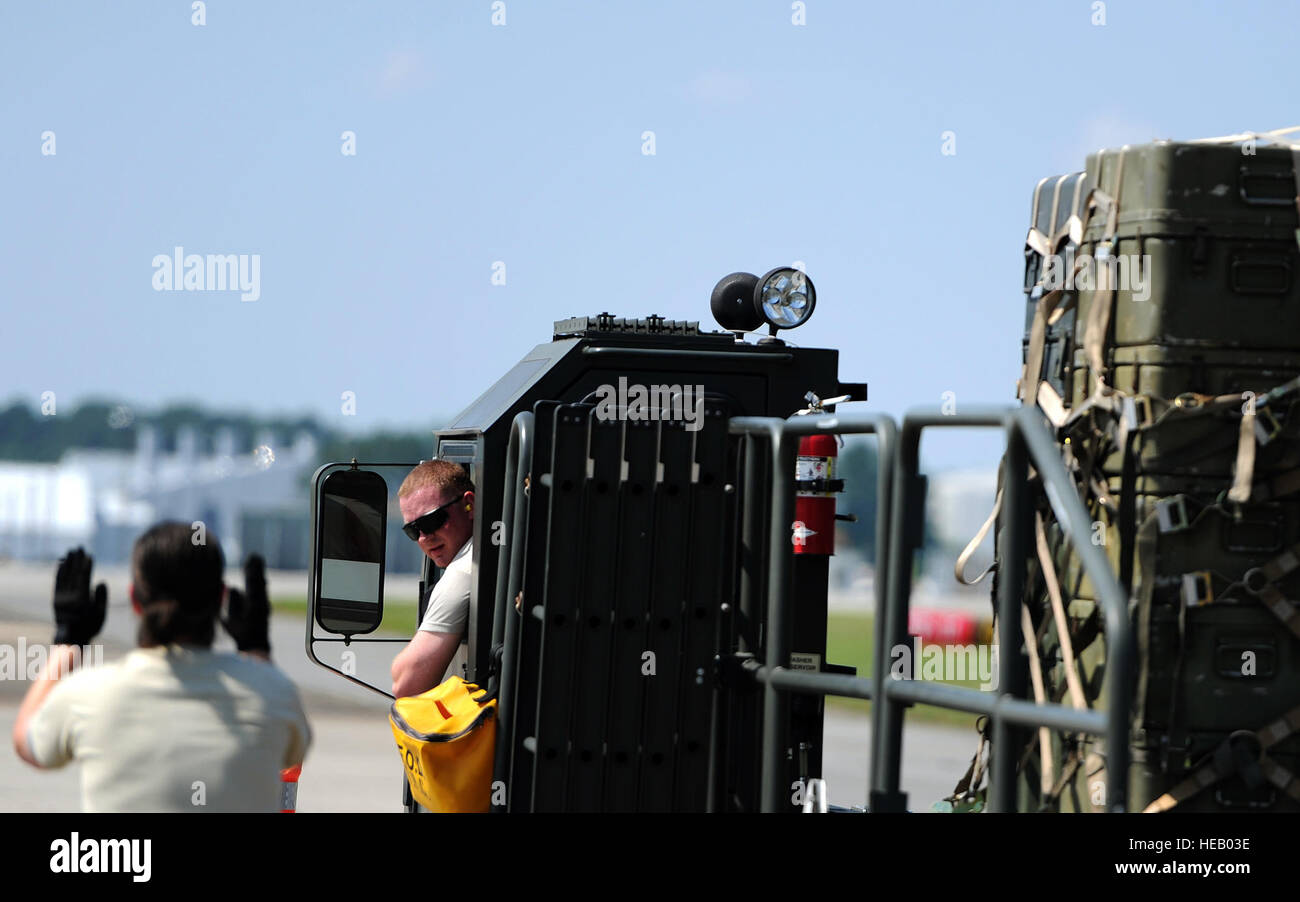 U.S. Air Force Tech. Sgt. Cameron Janzen, 80th Aerial Port Squadron, is ...